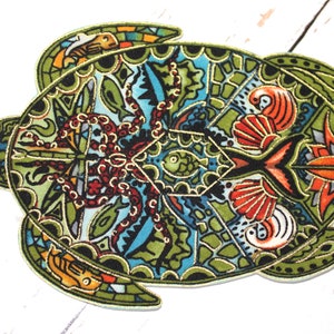 Iron-on APPLIQUE SET Sea Turtles Tribal Native American Ocean Life Art ...