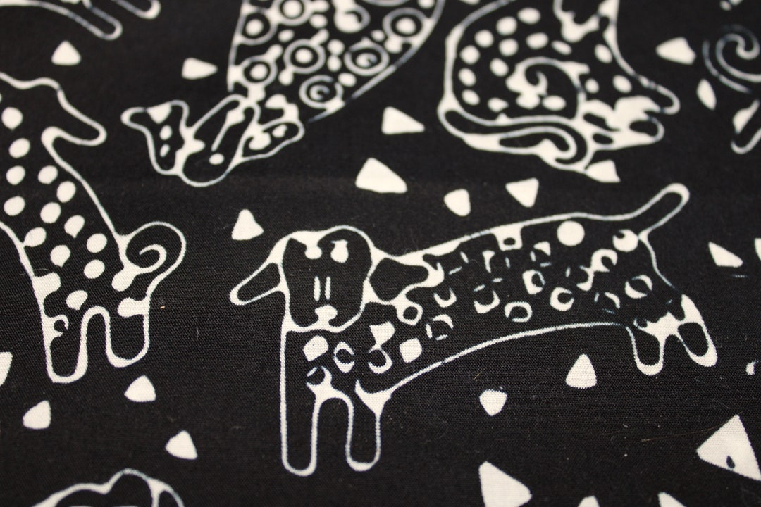 Laurel Burch BATIK MENAGERIE Tossed Dogs Fabric - BTHY - Etsy