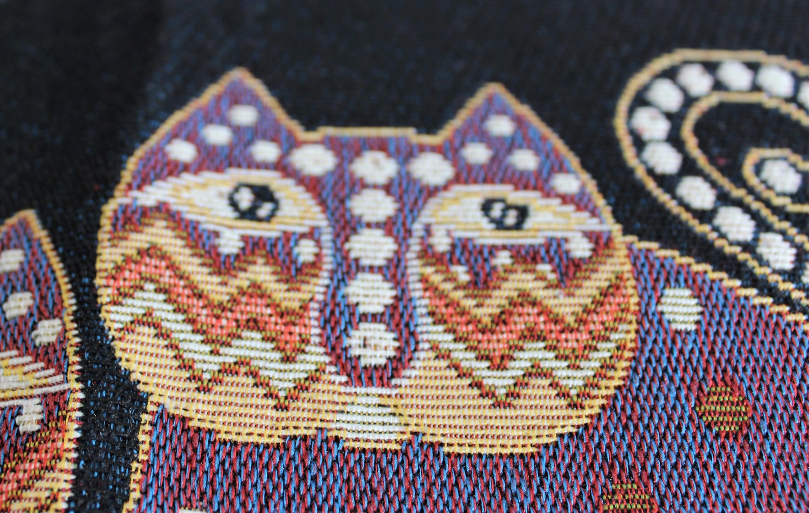 Cats FABRIC PANEL Tapestry Jacquard Pillow Panel Cat Duo - Etsy