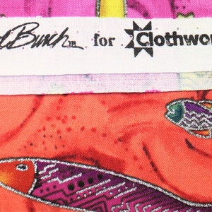 Laurel Burch SEA GODDESS Large Fish Fabric Coral Orange - BTHY - Etsy