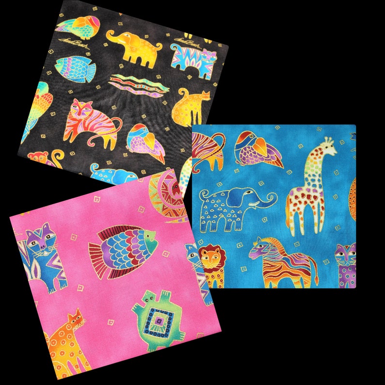 Laurel Burch MYTHICAL JUNGLE Animals Fabric BTHY - Etsy
