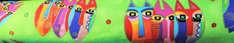 Laurel Burch JUNGLE SONGS Tribal Cat Masks Fabric Lime Green - BTHY - Etsy