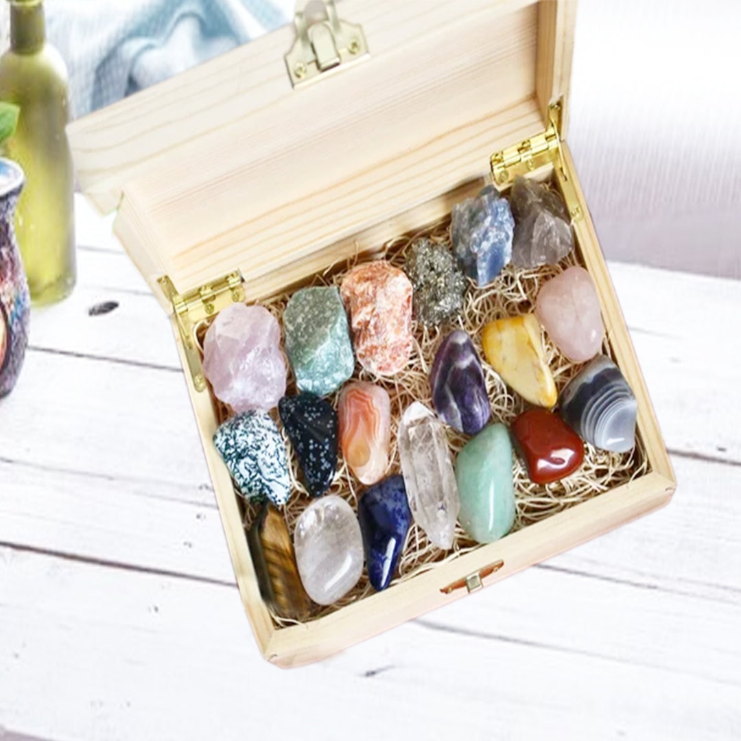 Beginner Crystal Set-19 Pcs Starter Kit-raw Crystal-healing Crystal ...