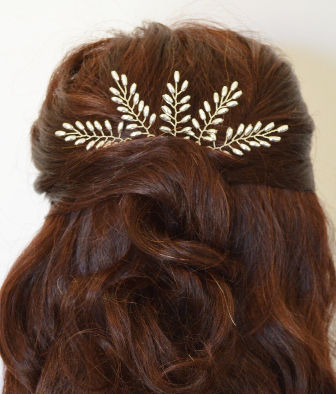 Silver Fern Leaf Hair Pins,silver Bridal Hair Pins, Leaf Hair Clips ...