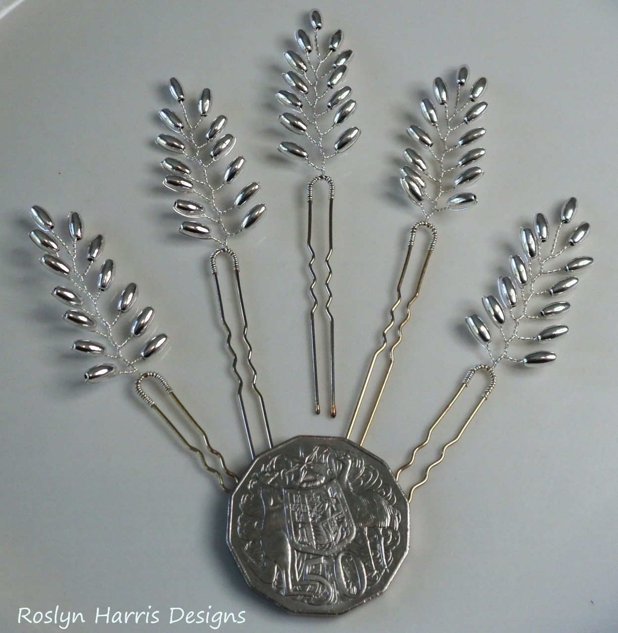 Silver Fern Leaf Hair Pinssilver Bridal Hair Pins Leaf Hair - Etsy ...