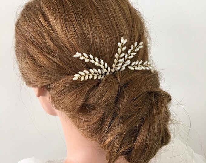 Grecian Bridal Hair Pins, Fern Leaf Hair Pins, Wedding Hair Accessories ...