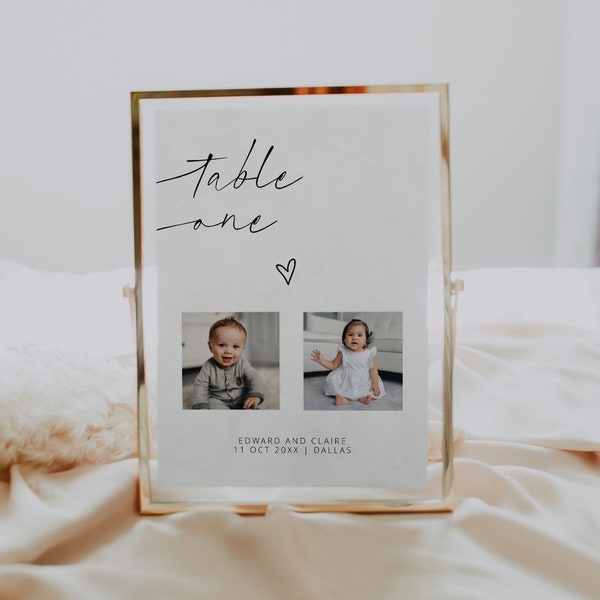 Baby Photo Table Numbers - Etsy