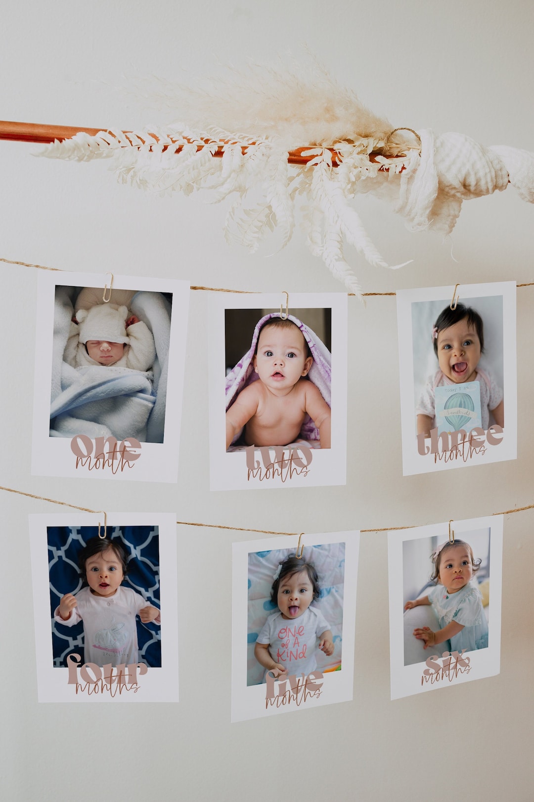 ARABELLA 1st Birthday Photo Banner Template, Retro First Birthday Decor ...