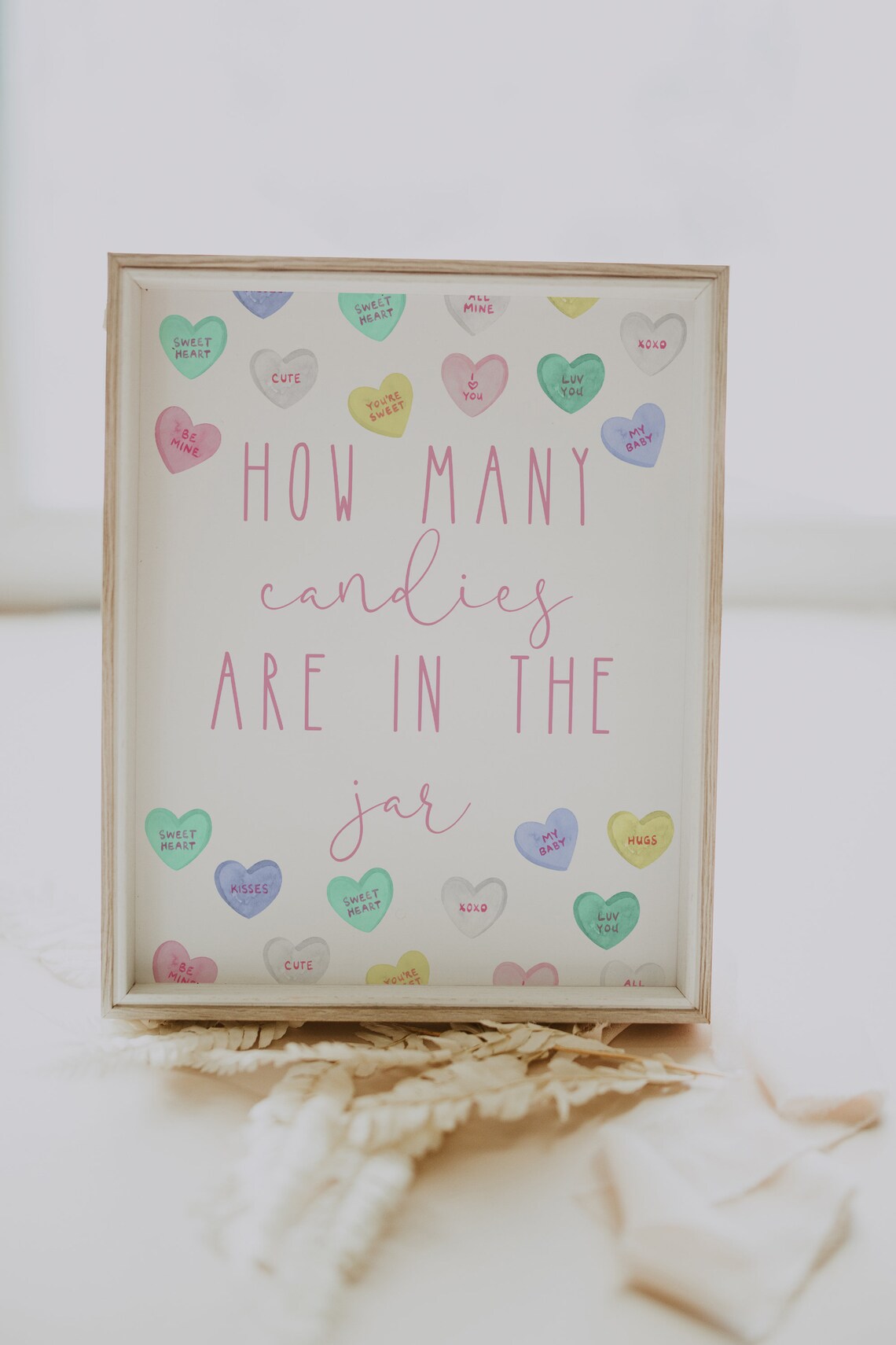 Sweetheart Guess How Many Candies Sign Template - Etsy