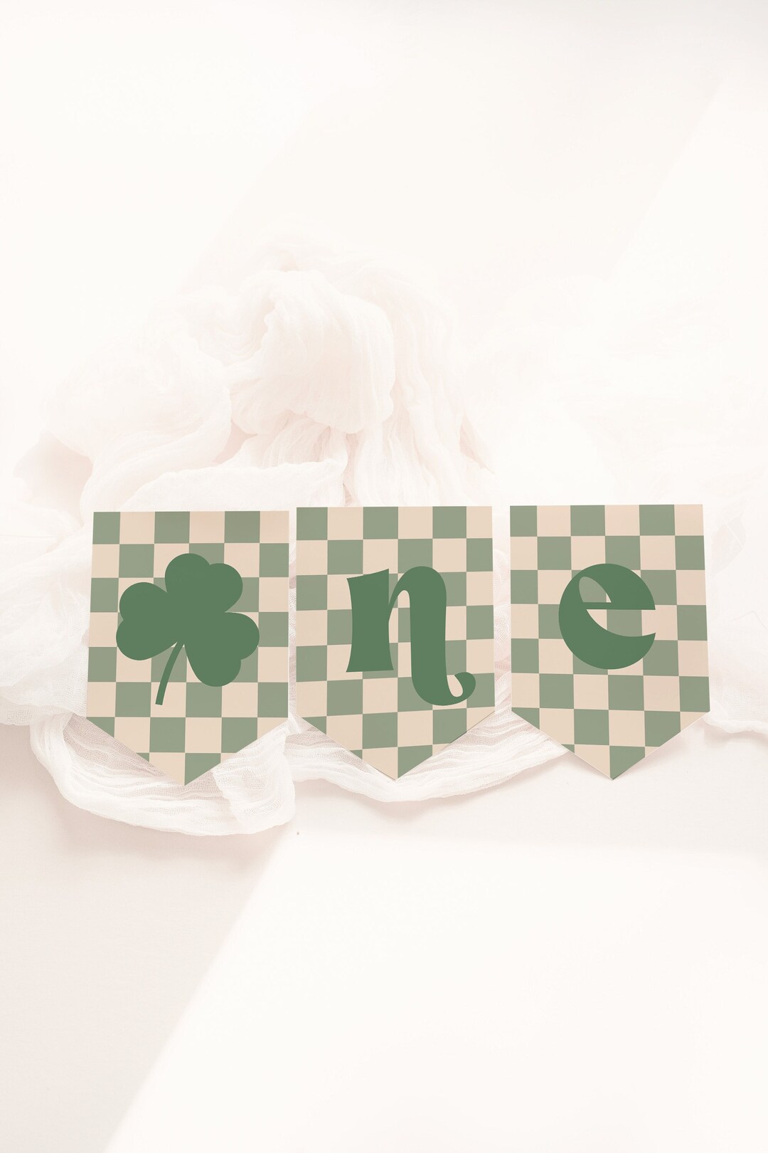 Printable Lucky One High Chair Banner, St. Patrick's First Birthday ...