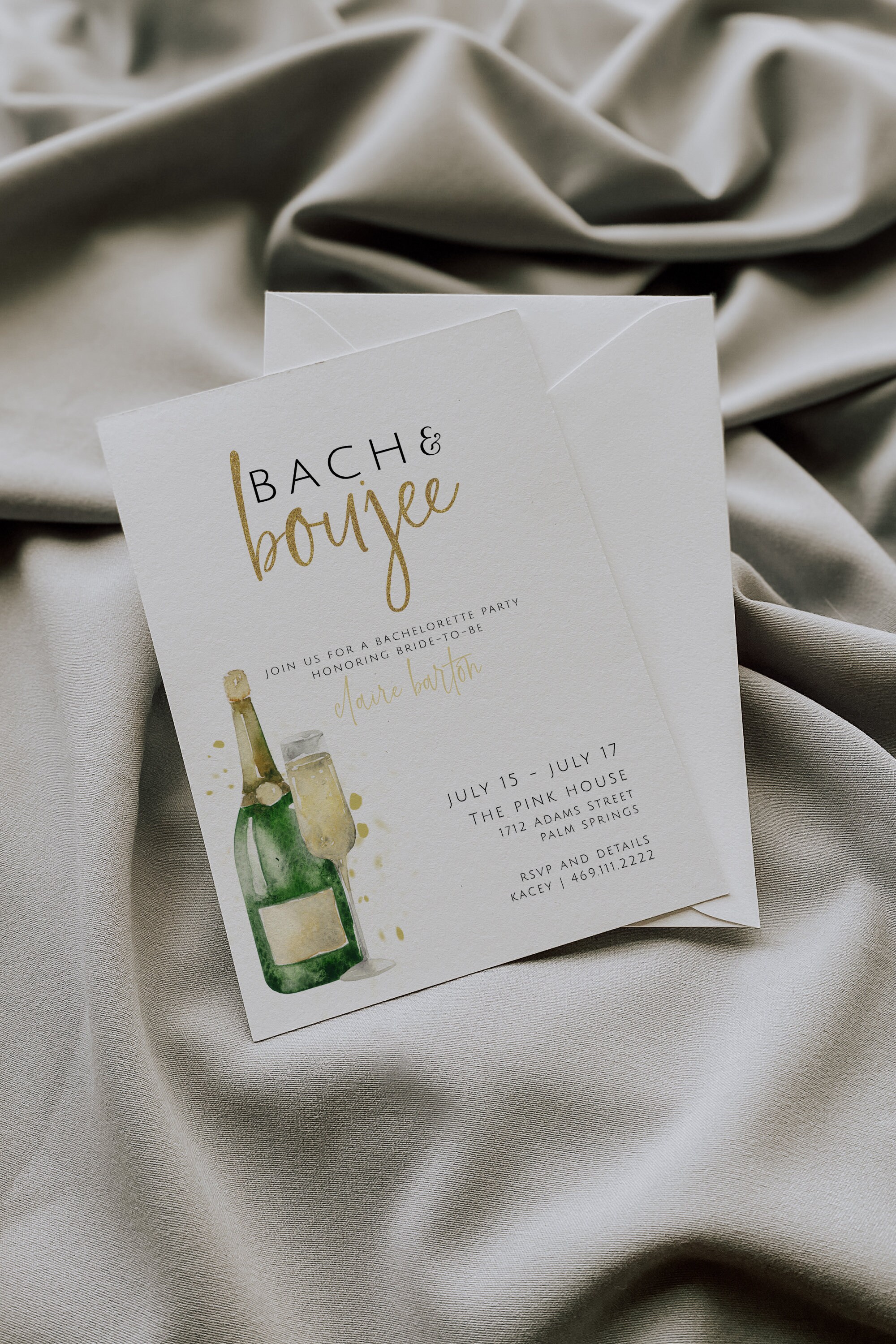 Bach and Boujee Invitation Template Bachelorette Party | Etsy Canada
