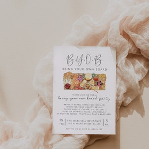 Bring Your Own Board Party Invitation Template, Charcuterie Board ...