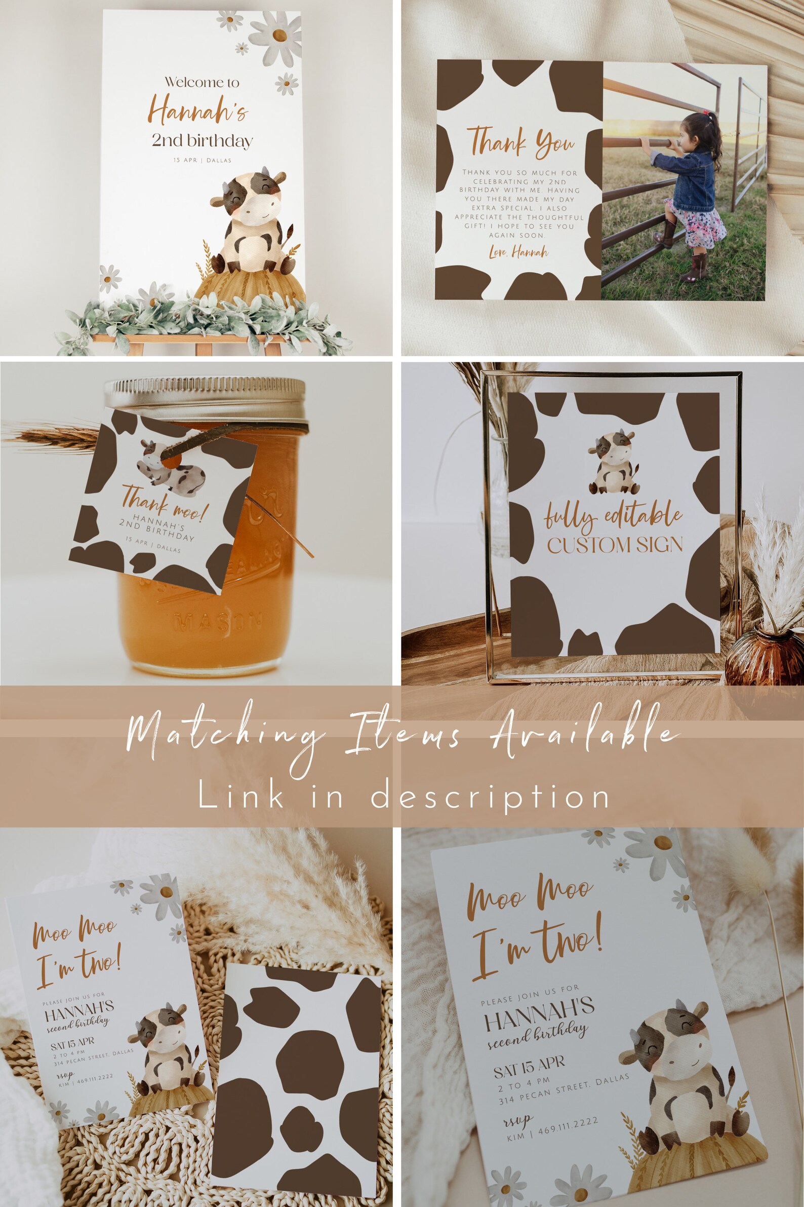 Printable Cow Favor Tag Favor Tag Template Editable Baby - Etsy