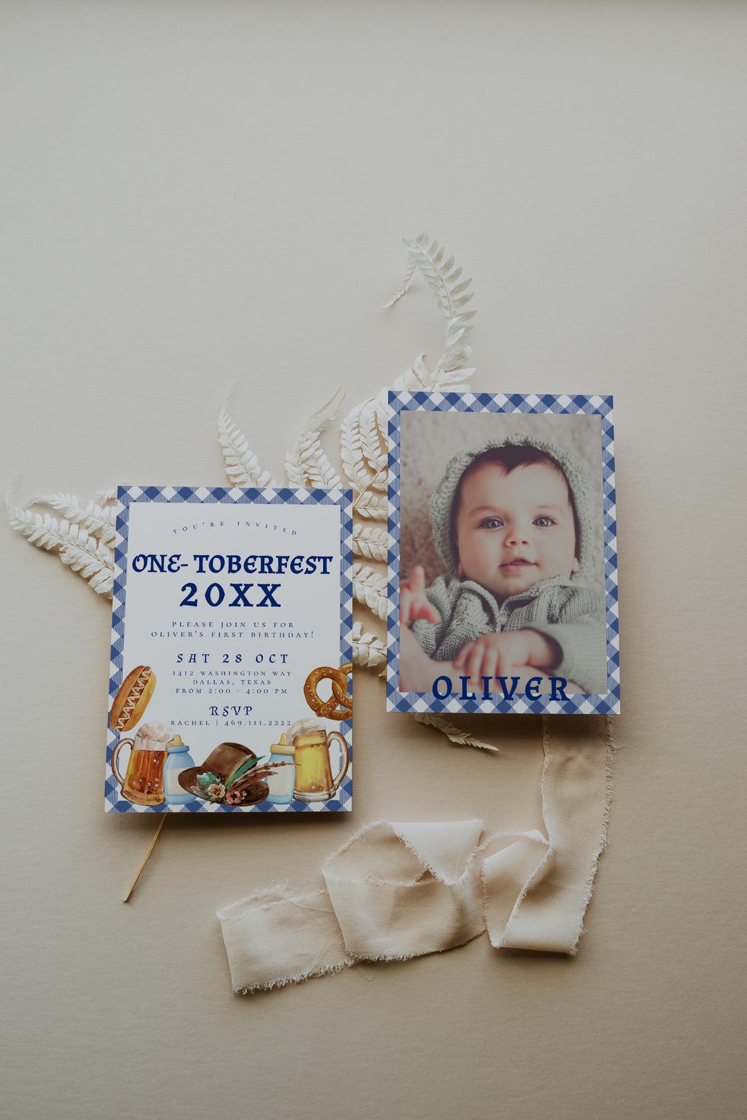 One-toberfest Birthday Invitation Template, Oktoberfest First Birthday ...