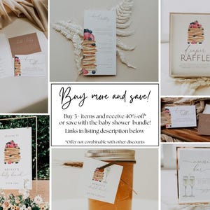 Brunch and Baby Diaper Raffle Template, Breakfast Baby Shower, Pancakes ...