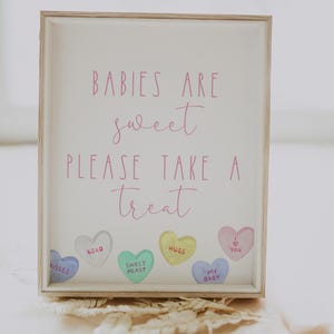 Sweetheart Babies Are Sweet Sign Template, Valentine's Day Baby Shower ...