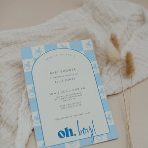 Checkerboard Baby Shower Invitation Template, Checker Baby Shower ...