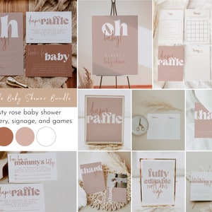 ARABELLA Retro Baby Shower Sign Template, Baby Shower Welcome Sign ...