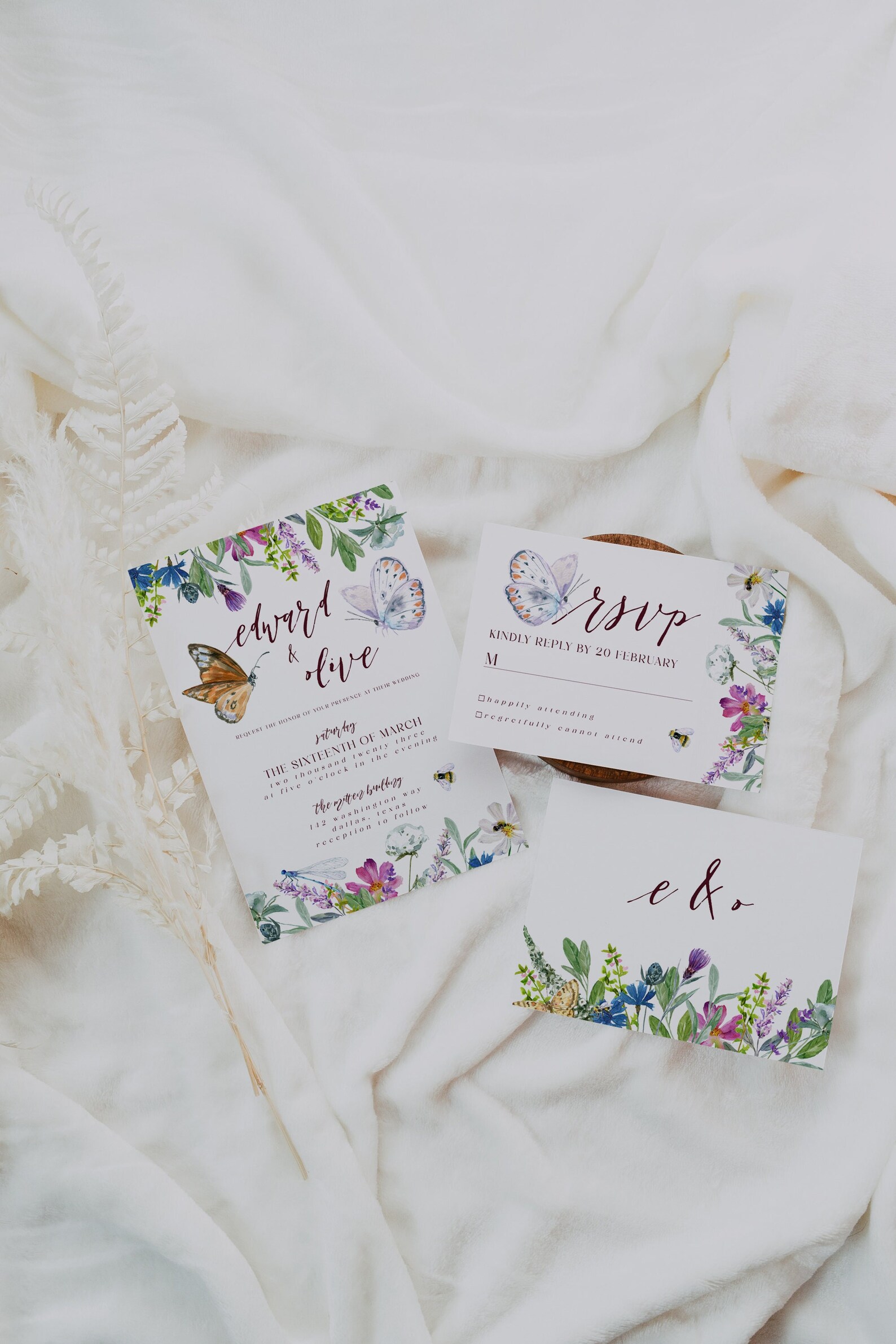 Secret Garden Wedding Invitation Suite Template, Floral Wedding ...