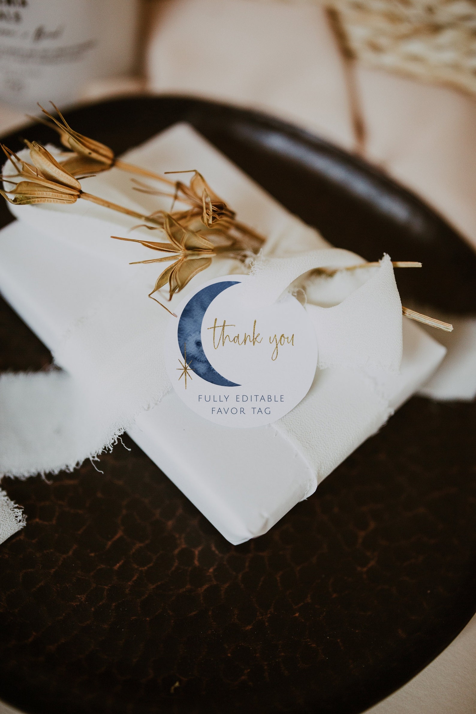 Moon Favor Tags Celestial Baby Shower Tag Instant Download | Etsy