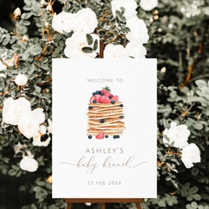 Baby Brunch Welcome Sign Template, Baby Shower Brunch Welcome Sign ...