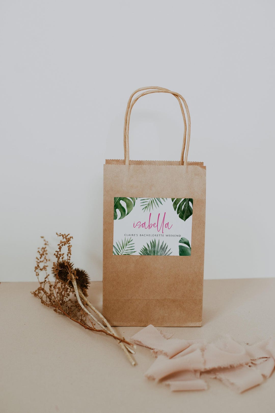 ALANI Tropical Sticker Template, Hawaiian Bachelorette Party ...