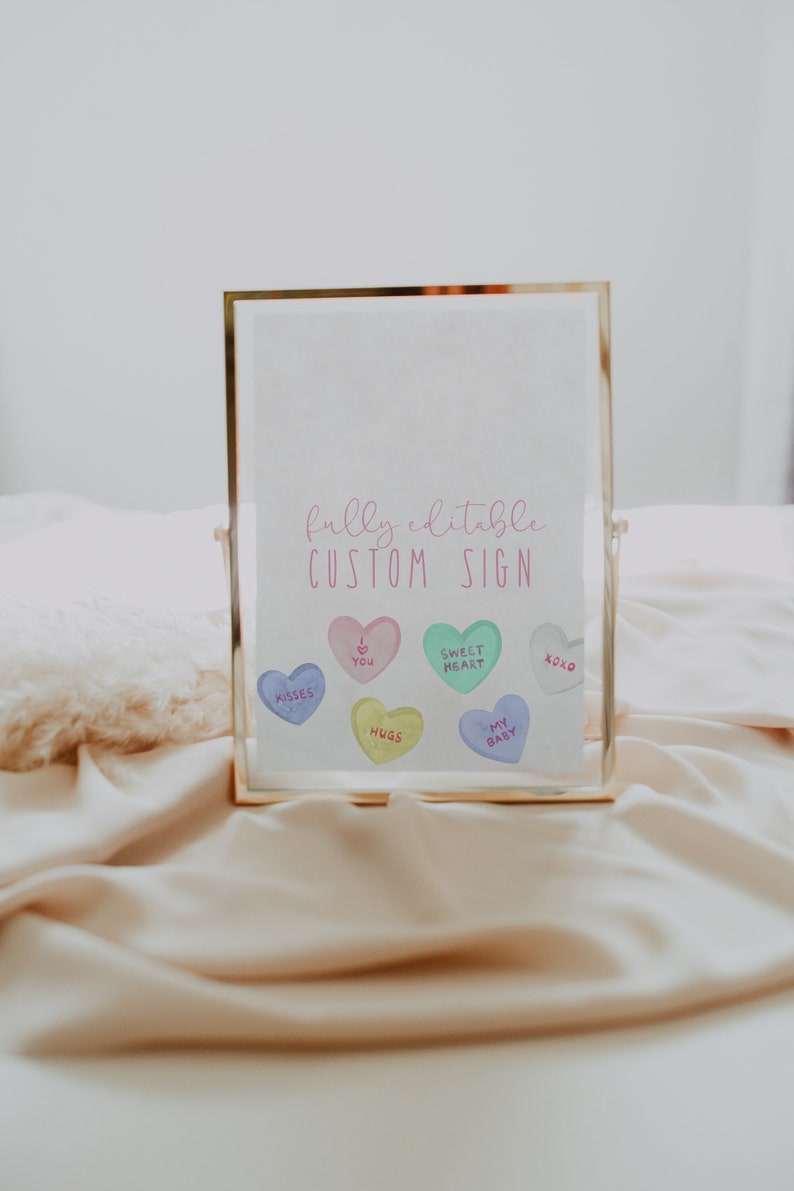 Sweetheart Custom Sign Template Valentine's Day Baby - Etsy