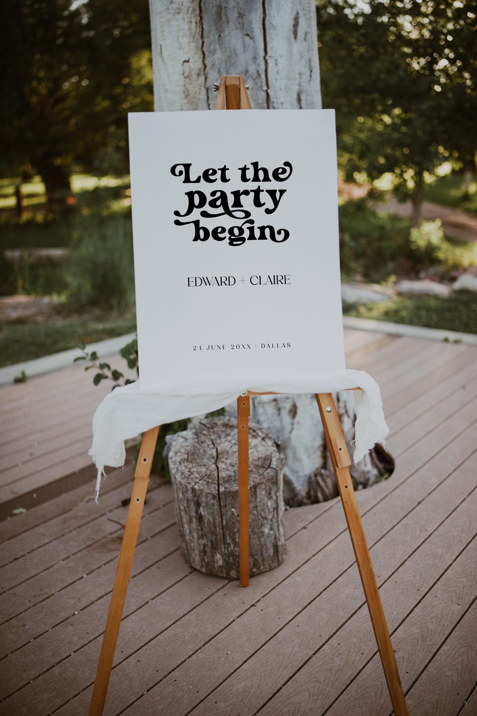 DONNA Retro Welcome Sign Template, 70s Wedding Decor, Welcome Sign ...