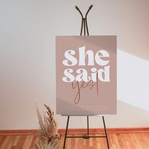 ARABELLA Retro Bridal Shower Sign Template, Bridal Shower Welcome Sign ...
