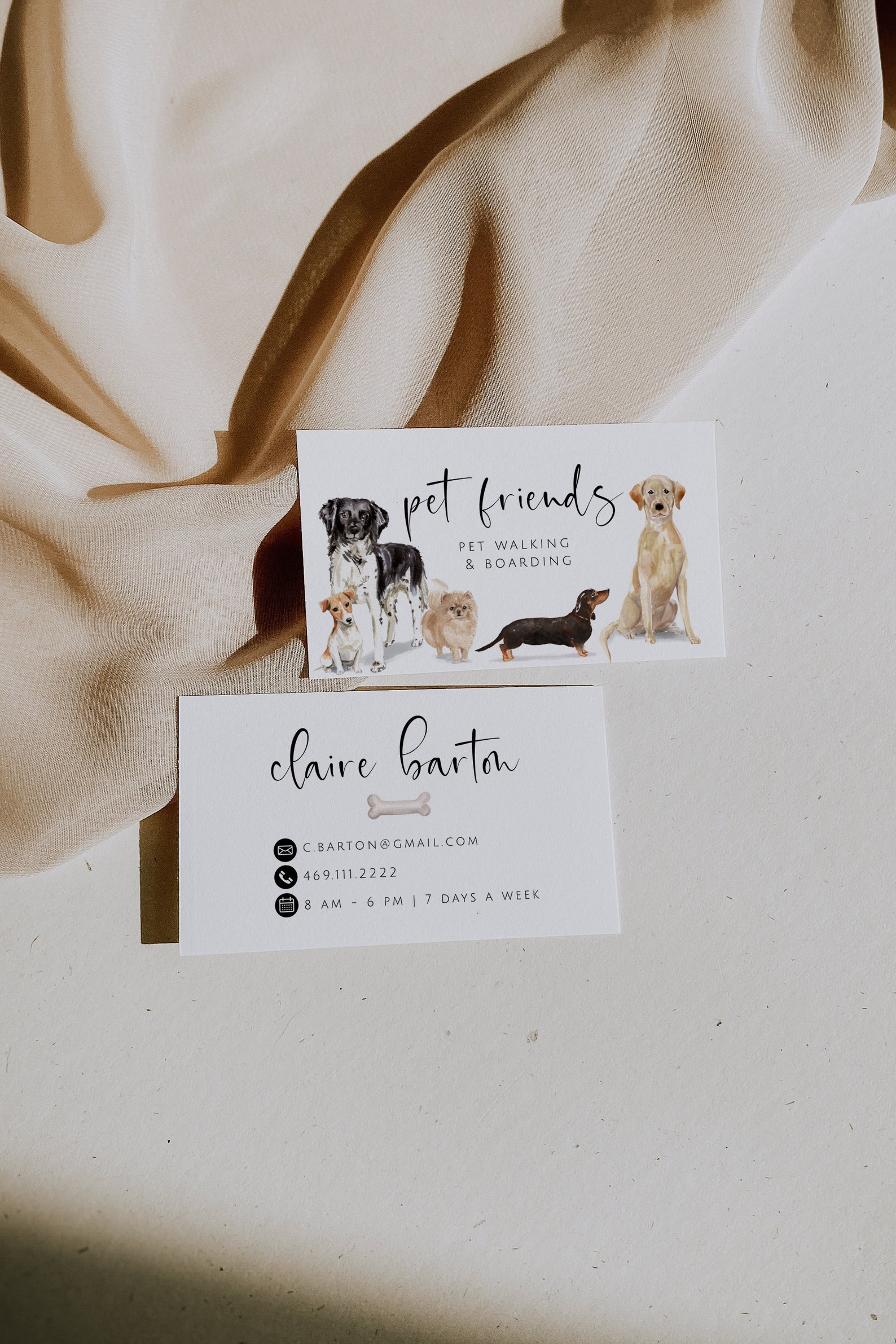 Pet Sitting Business Card Template Dog Walking Business Pet - Etsy