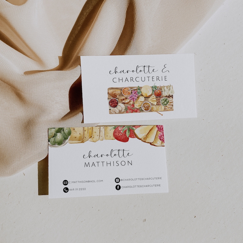 Charcuterie Business Card - Etsy