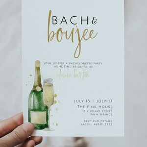 Bach and Boujee Invitation Template Bachelorette Party - Etsy Canada
