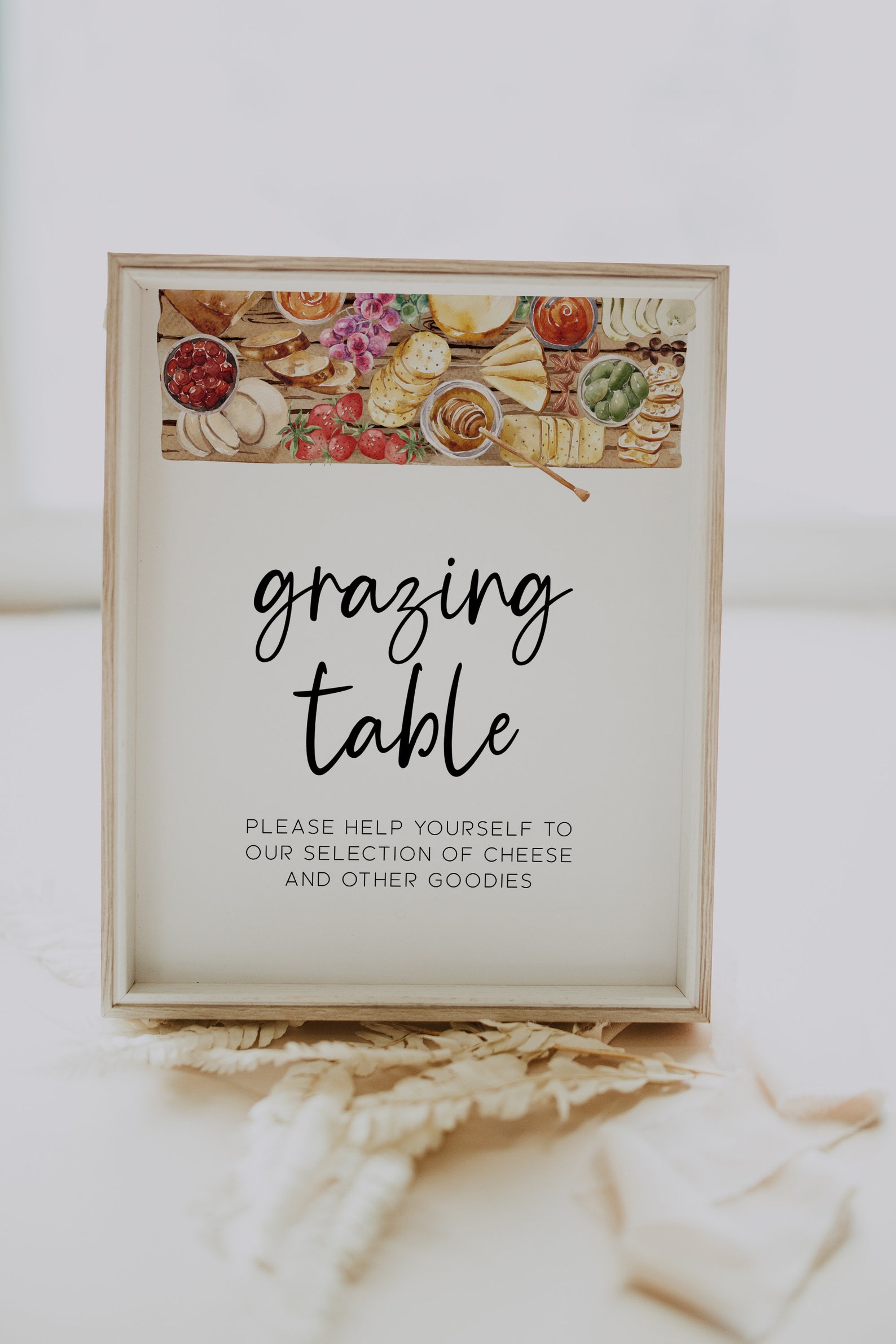 Grazing Table Sign Template Charcuterie Baby Shower Decor - Etsy