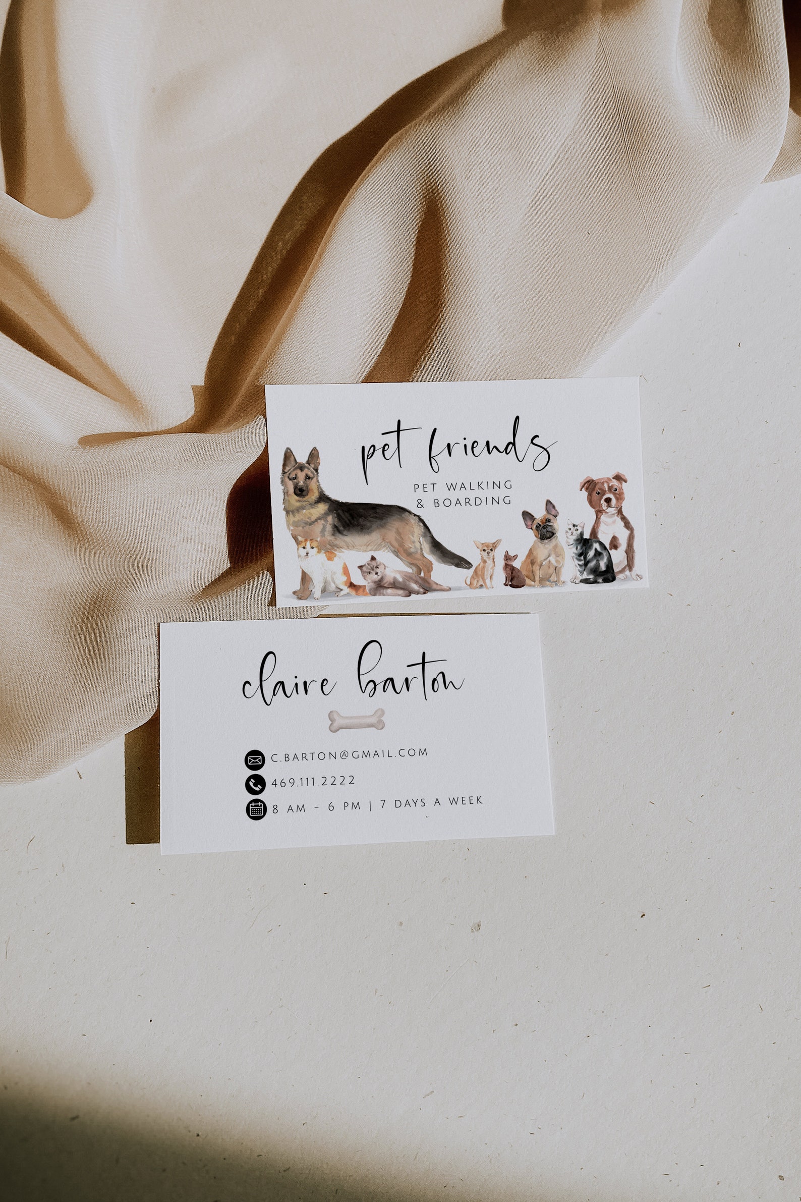 Pet Sitting Business Card Template Dog Walking Business Pet - Etsy