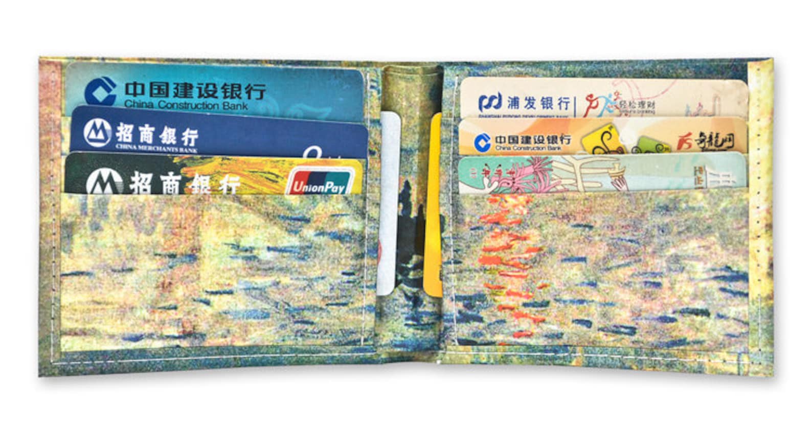 Monet Sunrise Tyvek Wallet Paper Wallet 100% Handmade by Etstudio - Etsy