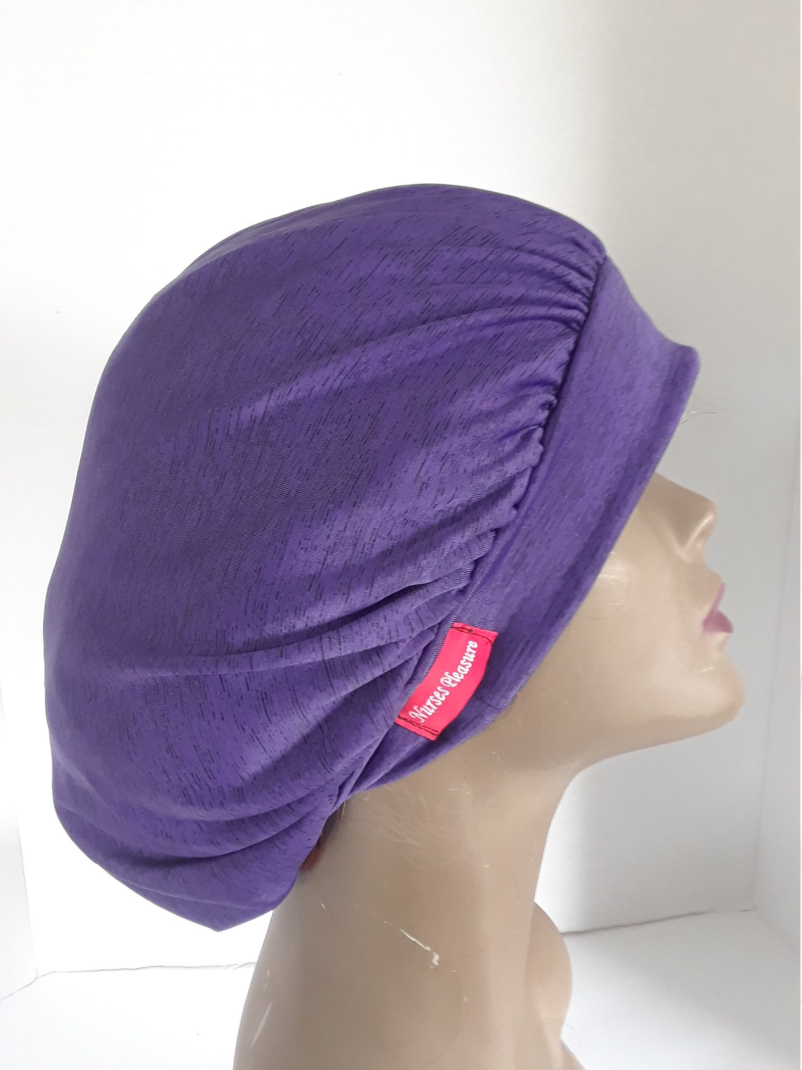 Purple Bonnet Sleeping Cap With Headband, Comfortable and Stylish, Hair ...