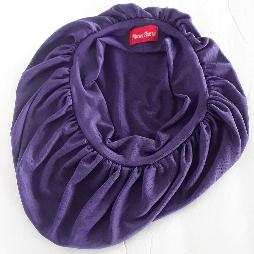 Purple Bonnet Sleeping Cap With Headband, Comfortable and Stylish, Hair ...