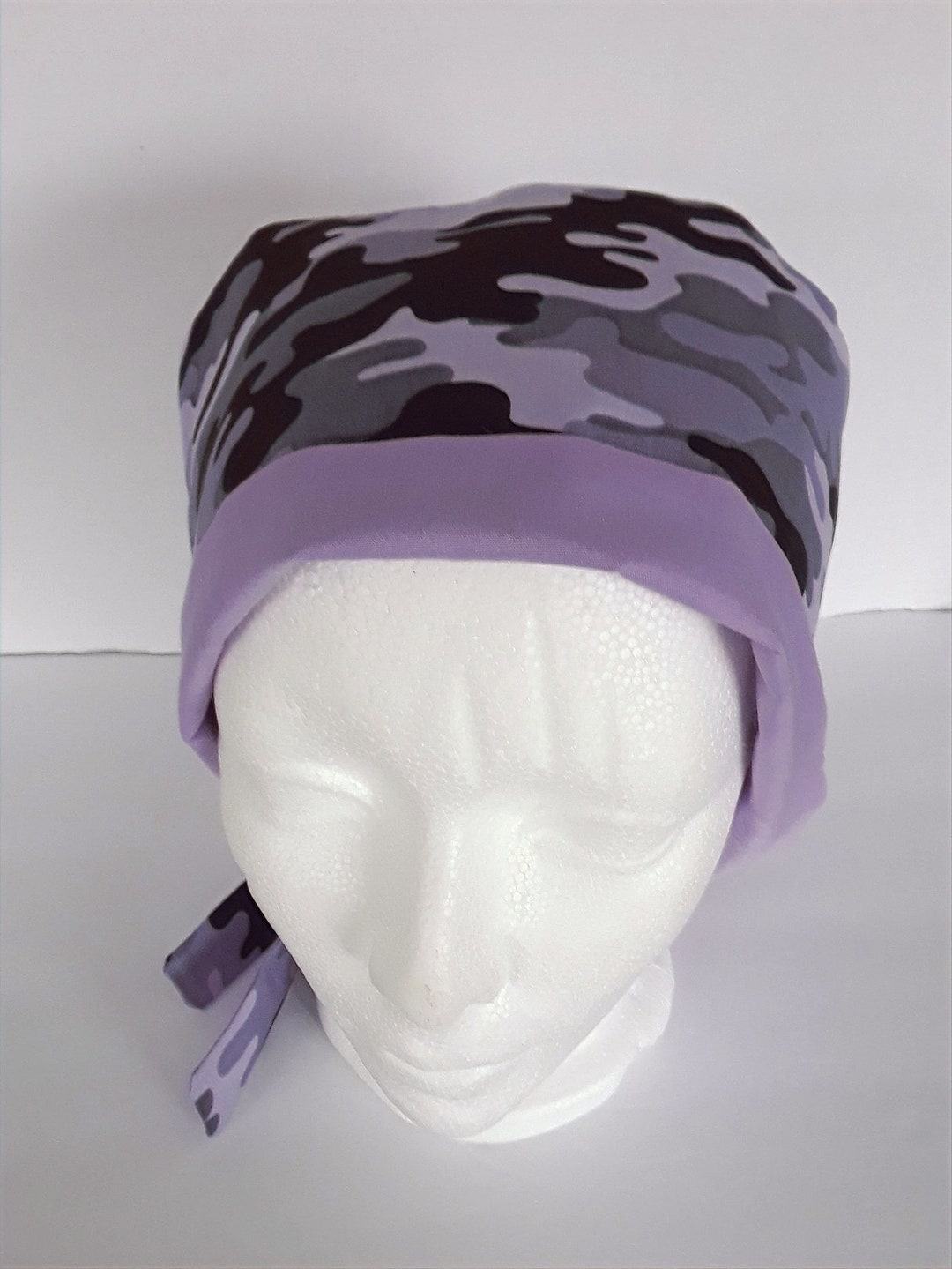 Purple Camo Scrub Caps for Nurses, Doctors, Operating Room, Foot Nurse ...