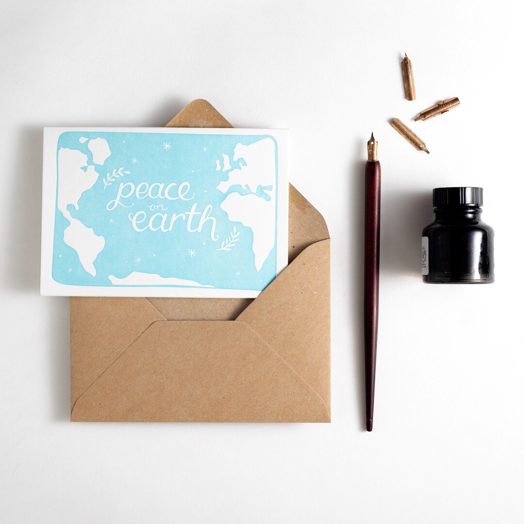 Peace on Earth Card - Etsy