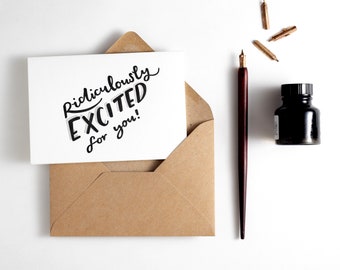 So Excited for You // Congratulations Card - Etsy