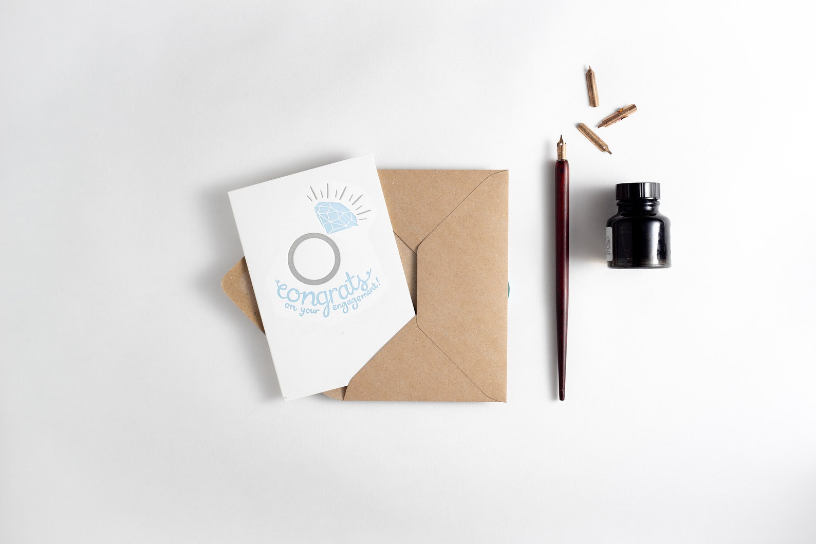 Congrats Engagement Ring Card - Etsy