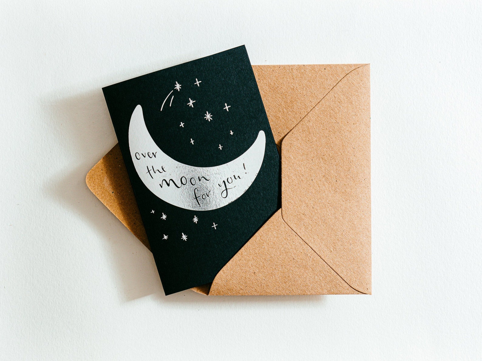 Over the Moon for You Card Printed on Earth-friendly Paper | Etsy