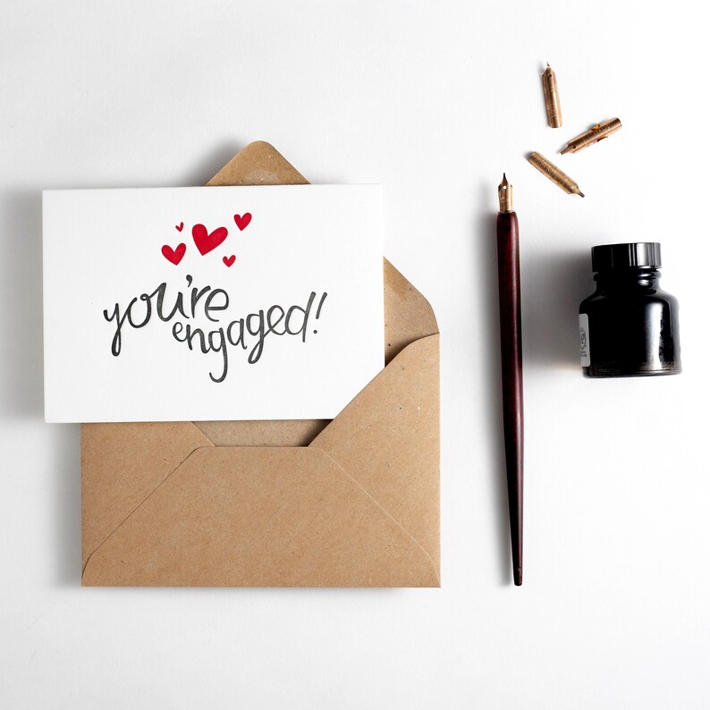 You're Engaged Card - Etsy