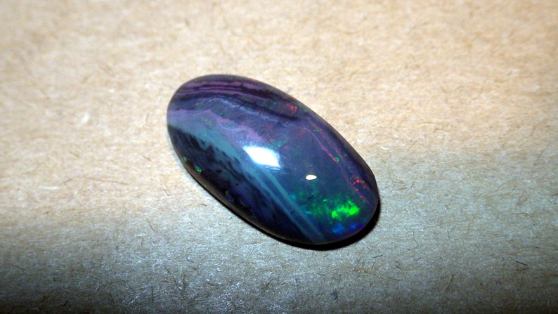 MINTABIE BLACK STRIPED Opal Pendant or Ring Stone. It Gives a Great ...