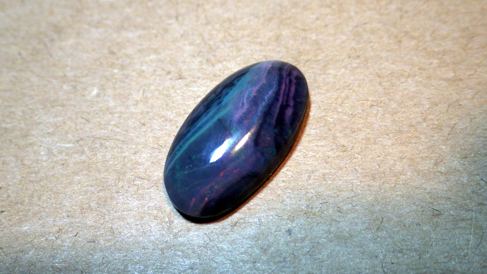 MINTABIE BLACK STRIPED Opal Pendant or Ring Stone. It Gives a Great ...