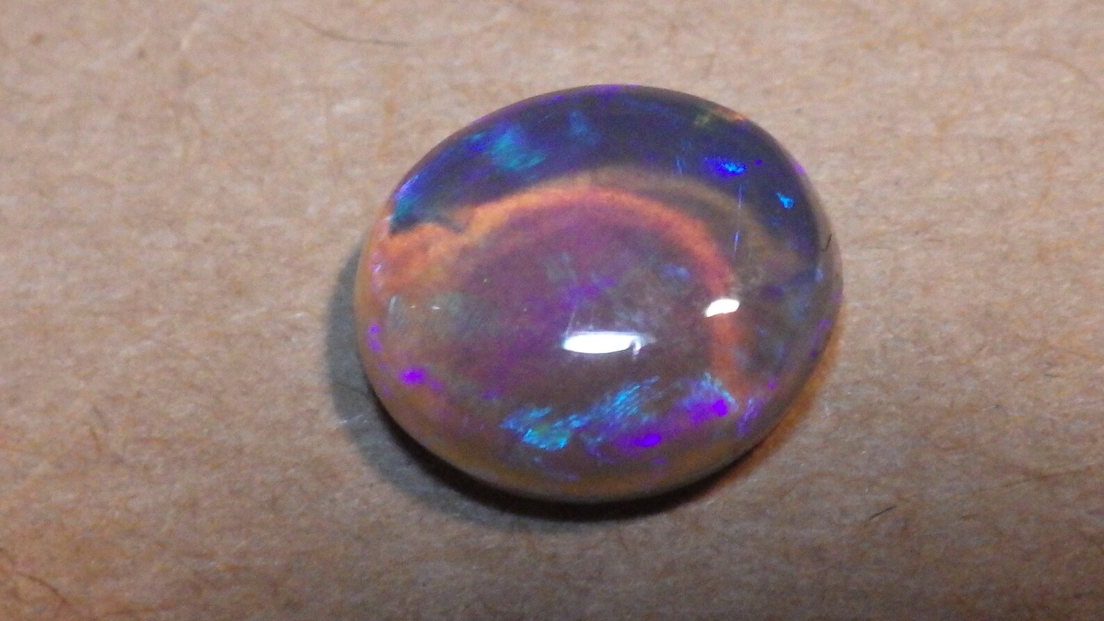 CALIBRATED CRYSTAL OPAL Ring Stone . Glass Clear With Blue Tinge and a ...