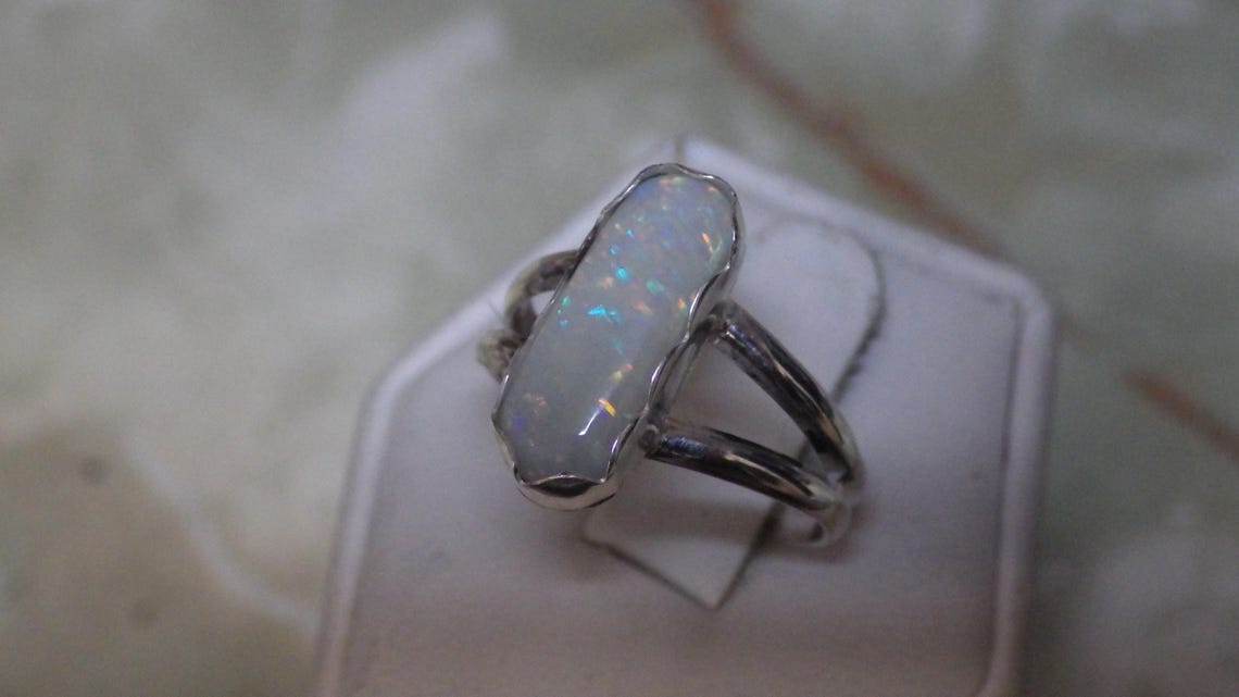 ORANGE MULTICOLOR PINFIRE Opal Ring - Etsy