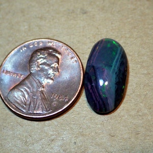 MINTABIE BLACK STRIPED Opal Pendant or Ring Stone. It Gives a Great ...