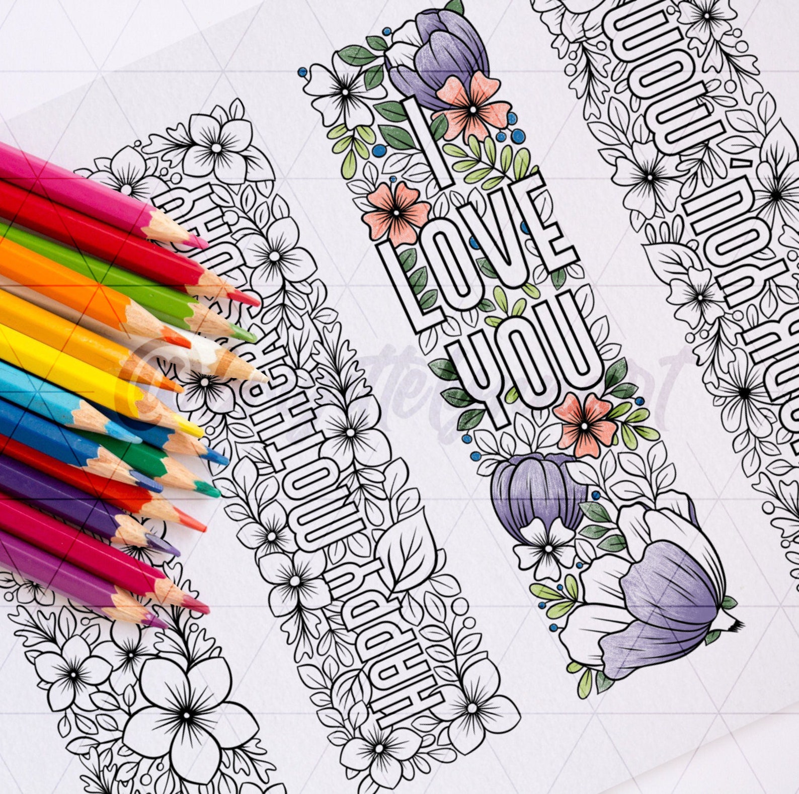 Printable Mother's Day Coloring Bookmarks, Printable Bookmarks ...