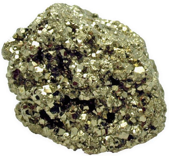 Home & Living Large Pyrite Cluster Natural Iron Pyrite Metallic Crystal ...